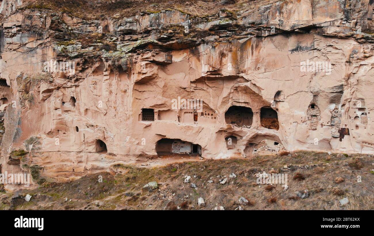Ancient Christian churches in the rocks of Cappadocia. Turkey Stock ...