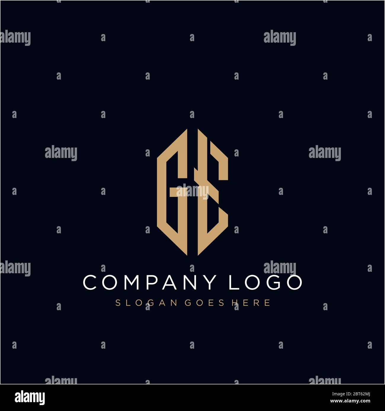 Initial Letter GT logo icon design template elements Stock Vector Image ...