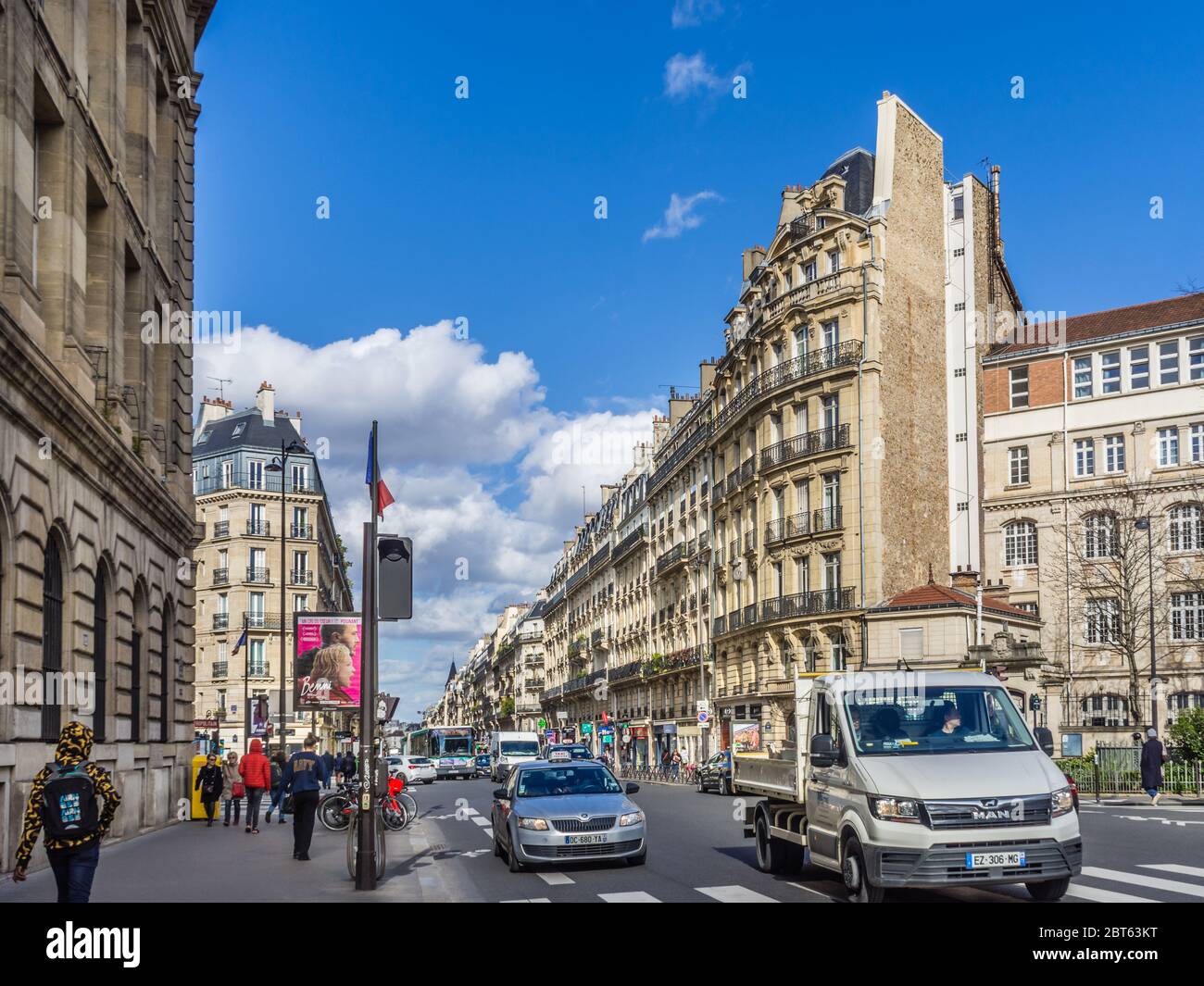 View along Rue de Rennes, Paris 6, France Stock Photo - Alamy