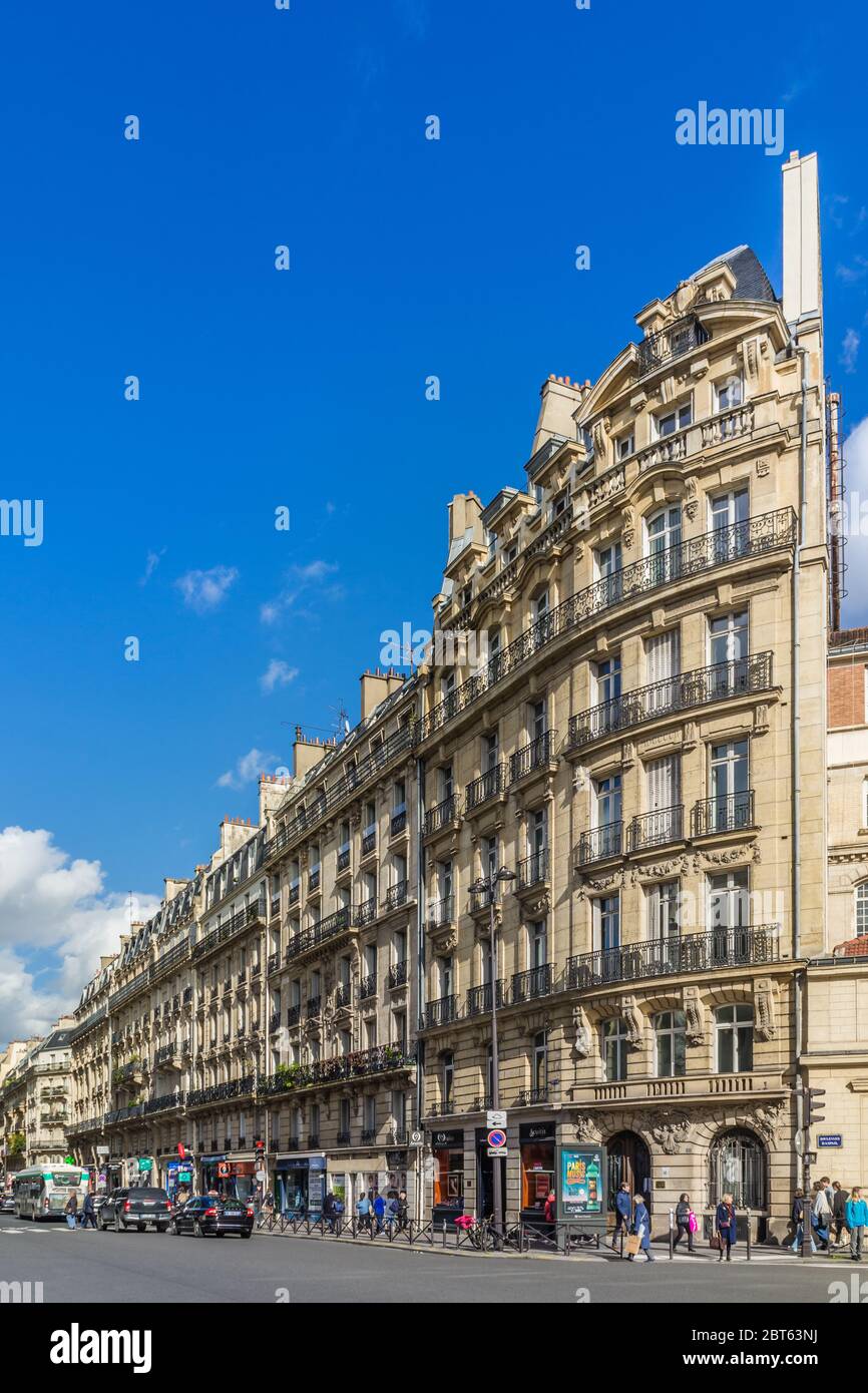 View along Rue de Rennes, Paris 6, France Stock Photo - Alamy