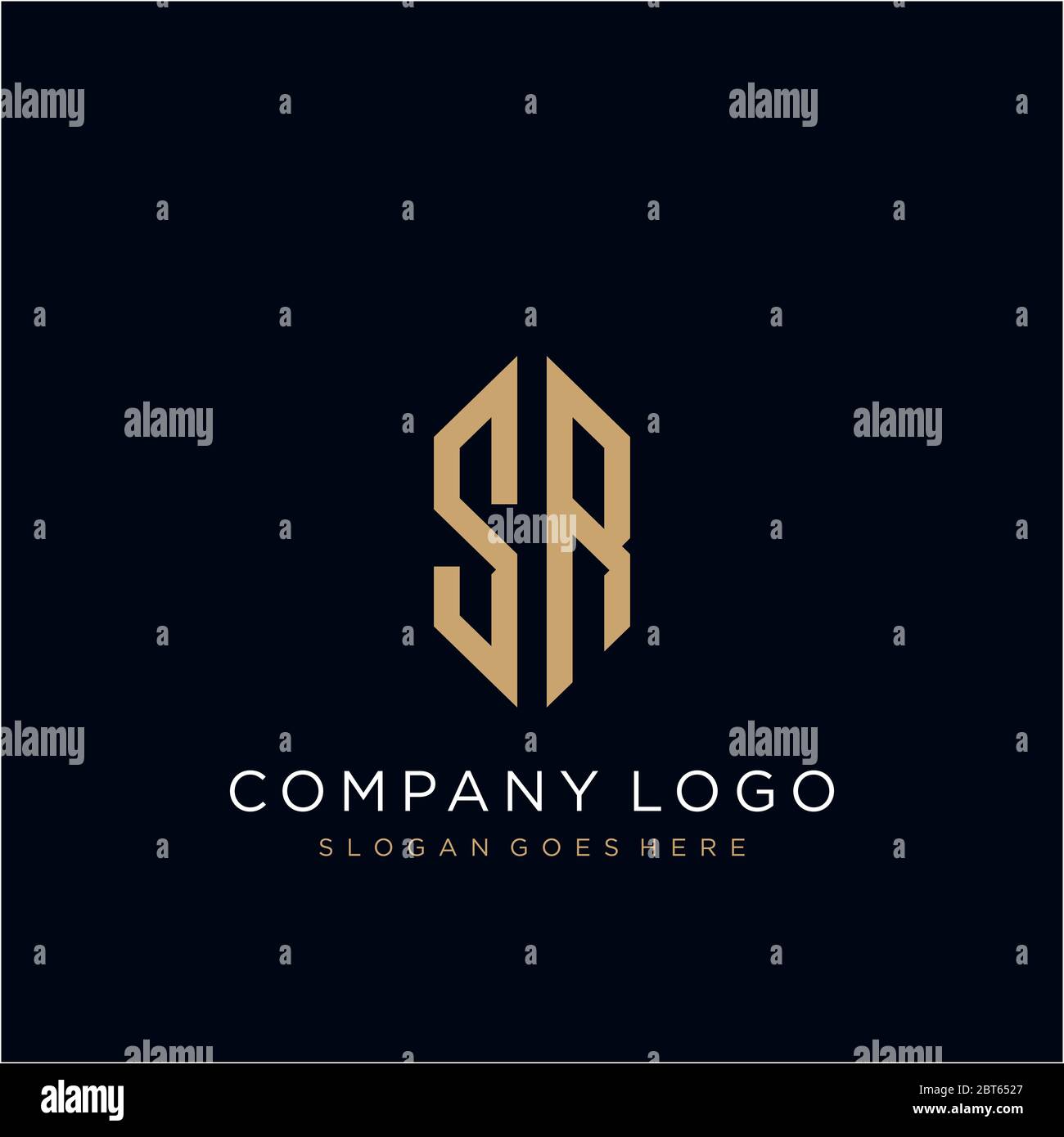 Sr logo letter design vector vectors hi-res stock photography and ...