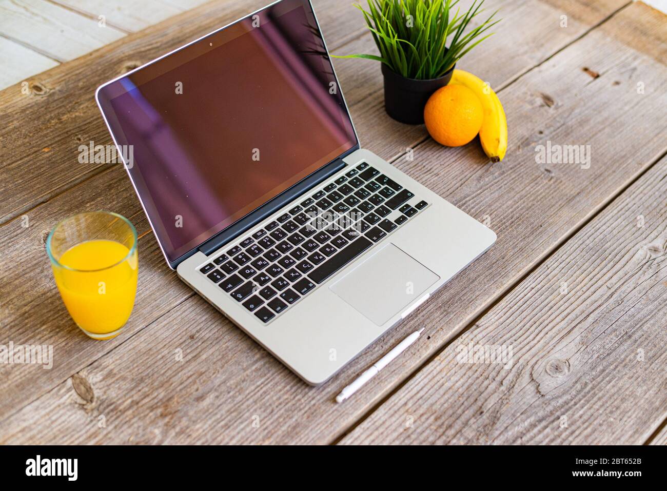 Workplace at home computer and remote work Stock Photo - Alamy