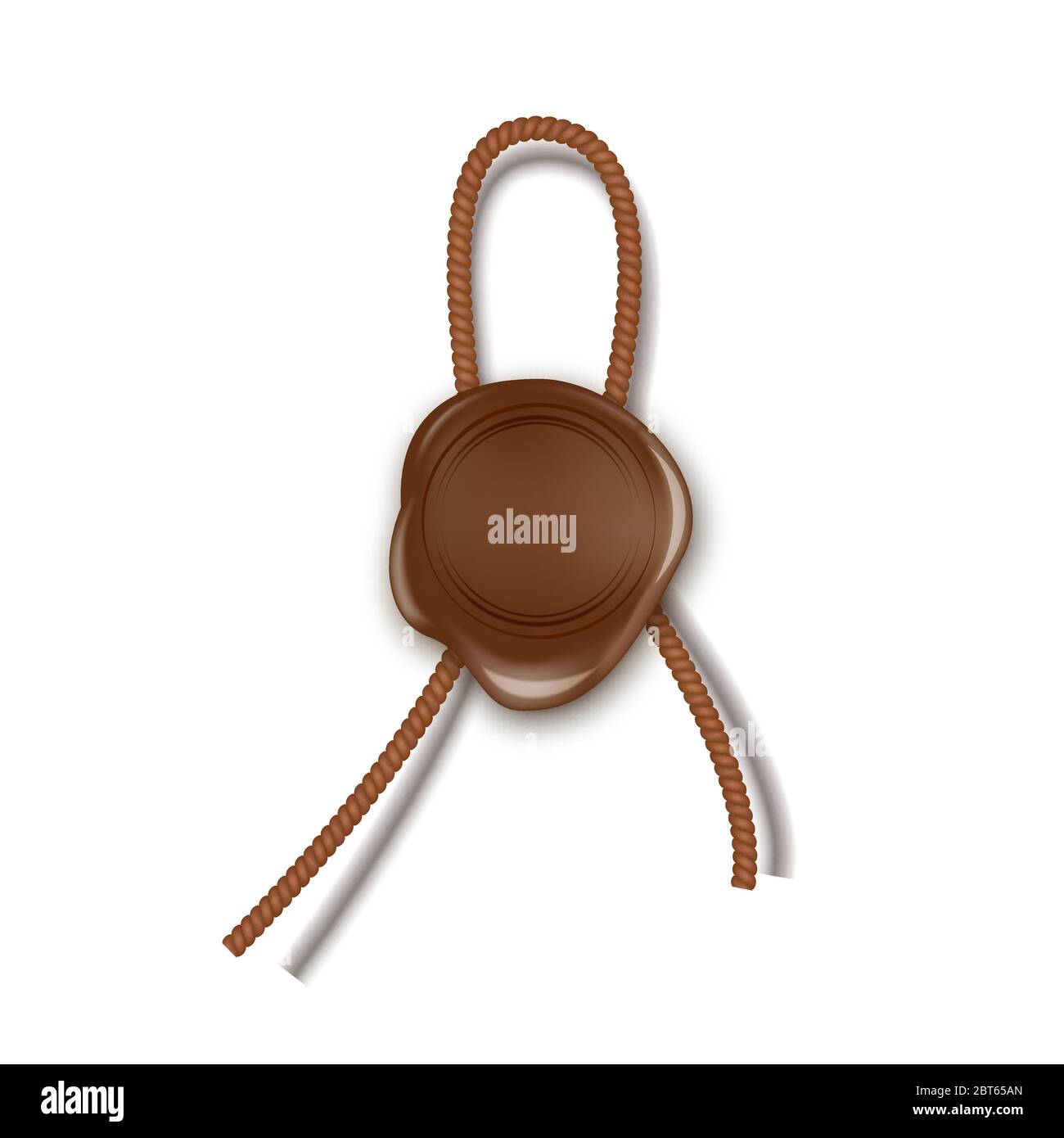 Wax seal on rope Stock Vector Images - Alamy