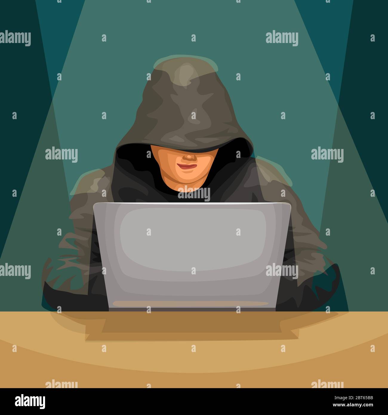 Hacker hacking data in Stock Vector Images - Alamy
