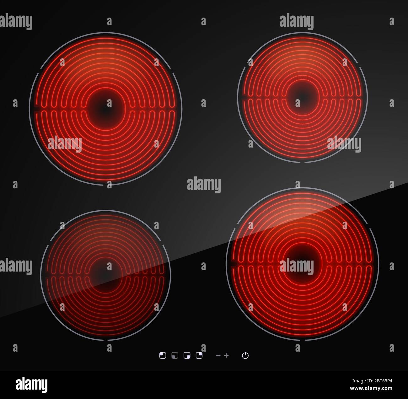 Red hot burner Stock Vector Images - Alamy