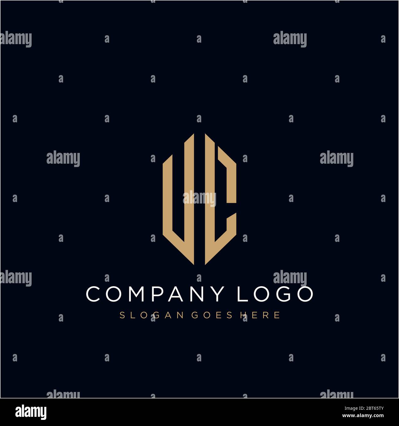 Initial Letter UL logo icon design template elements Stock Vector Image ...