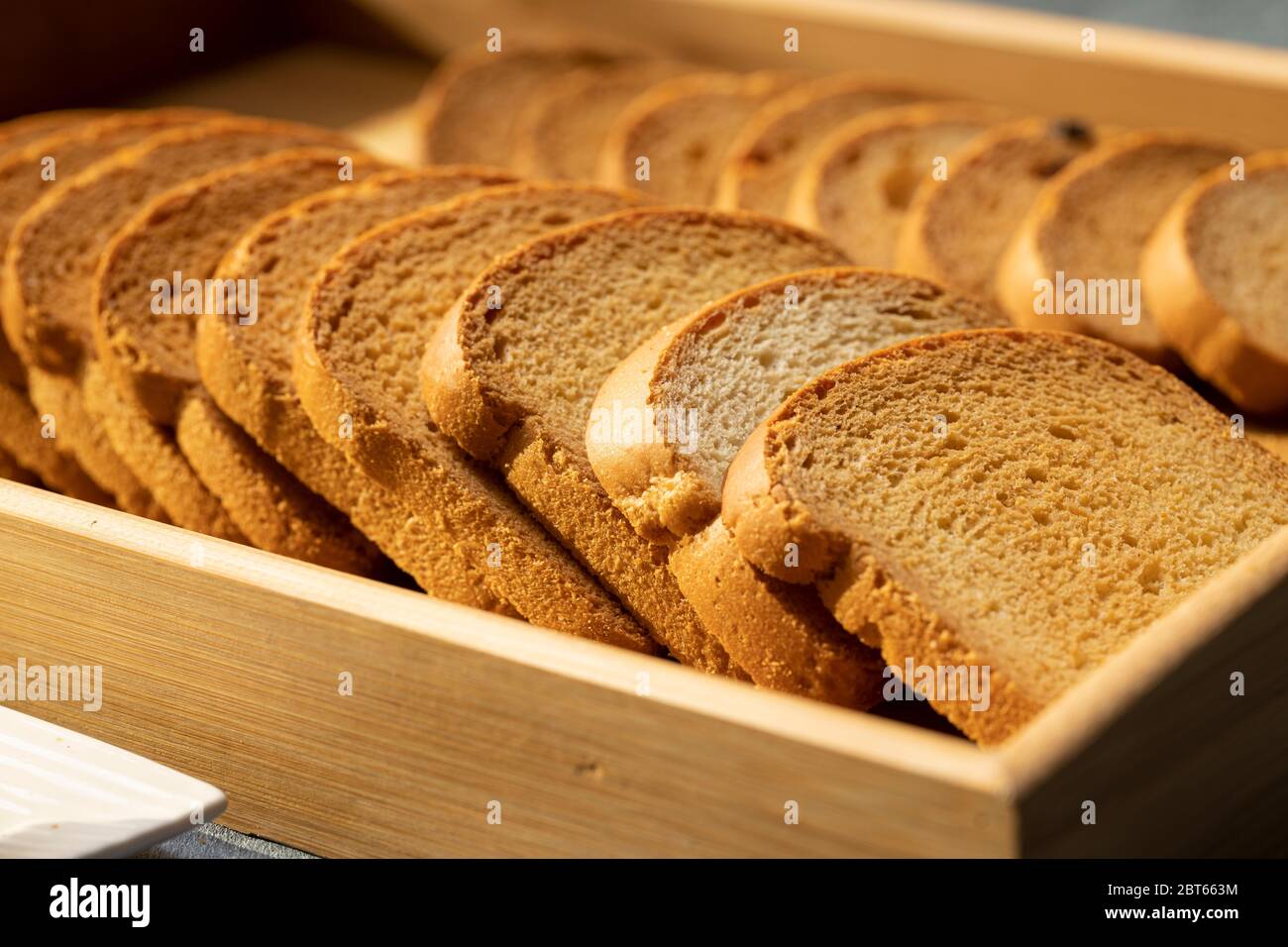 Crispy tea rusks placed nicely on a tray with nice cup of arabic coffee ...