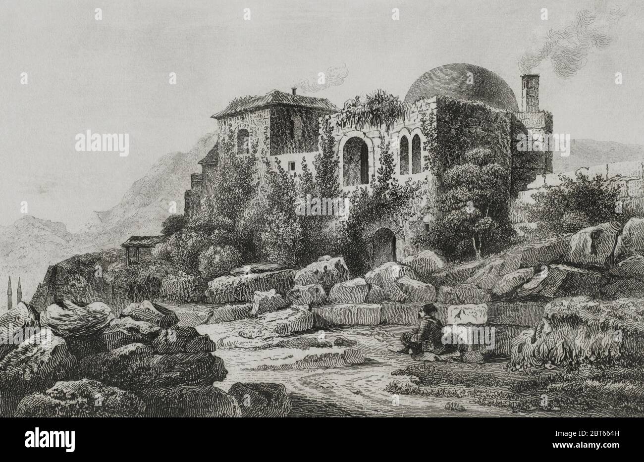 Ottoman Empire. Brousse Castle. Engraving by Lemaitre, Vormser and ...