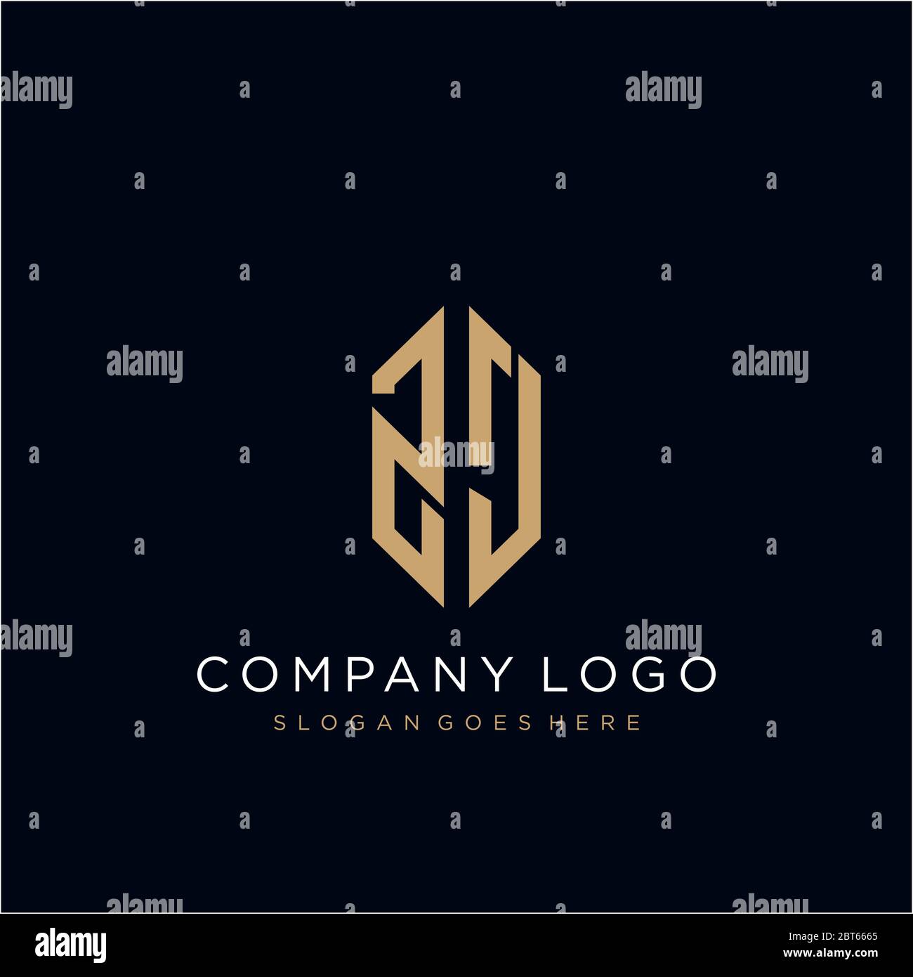 Letter zj logo hi-res stock photography and images - Alamy