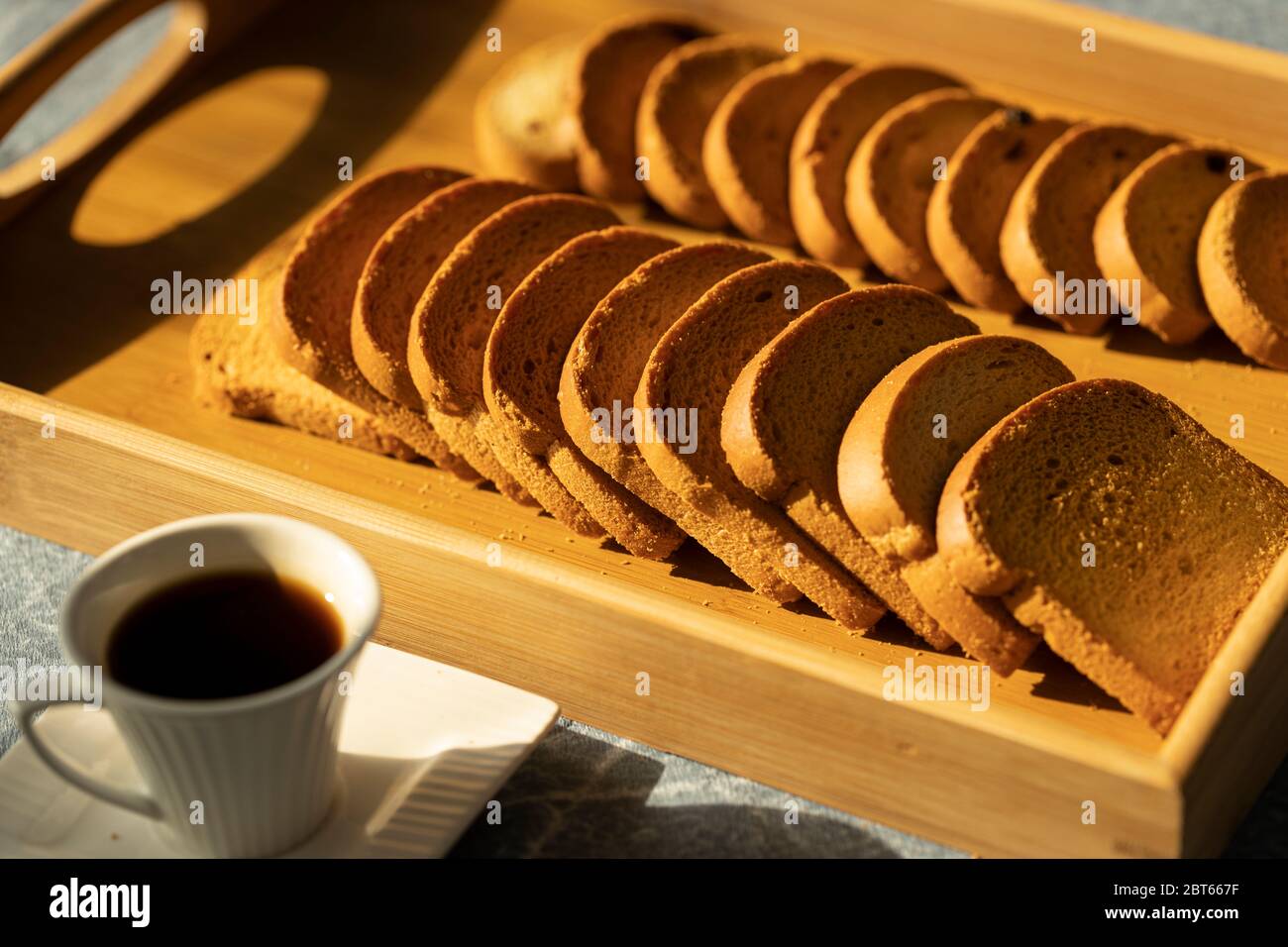 Tray full of rusk hi-res stock photography and images - Alamy