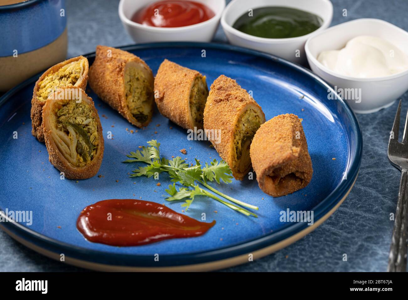 Spring rolls are tasty Indian snack popular all over the world Stock ...