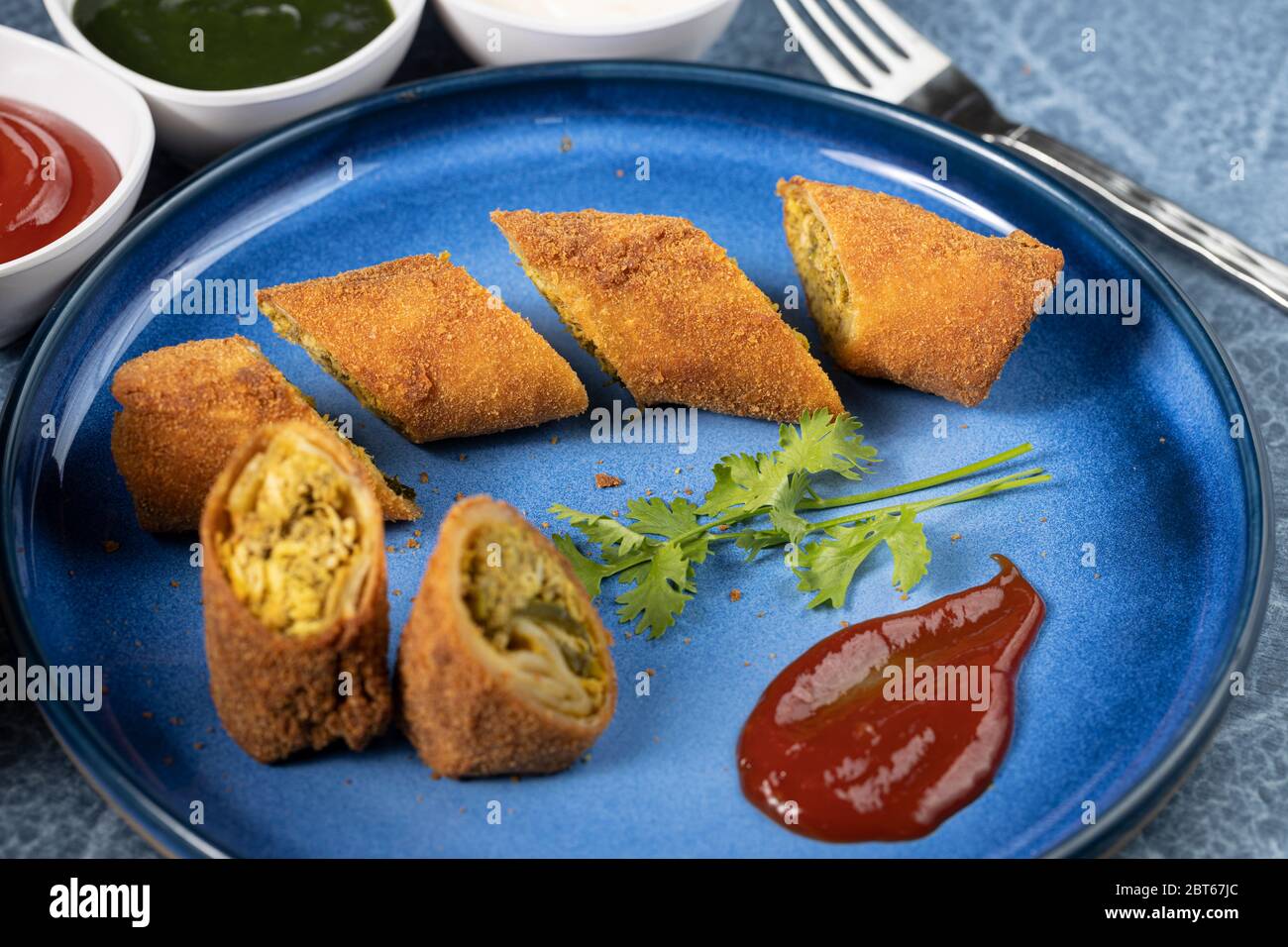 Spring rolls are tasty Indian snack popular all over the world Stock ...