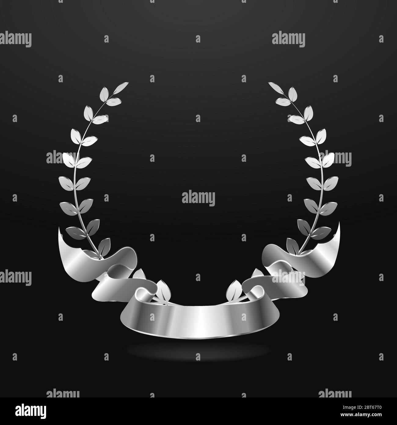 ribbon and beautiful silver wreaths Stock Vector Image & Art - Alamy