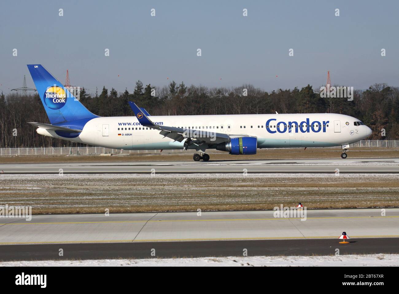 German Condor Boeing 767-300 with registration D-ABUH just landed on ...