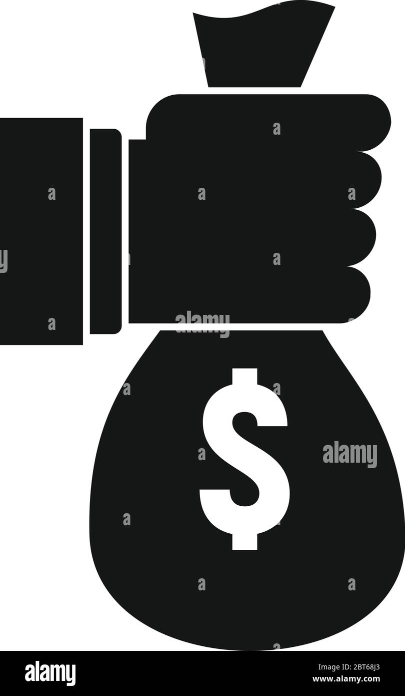 Take wash money bag icon. Simple illustration of take wash money bag ...