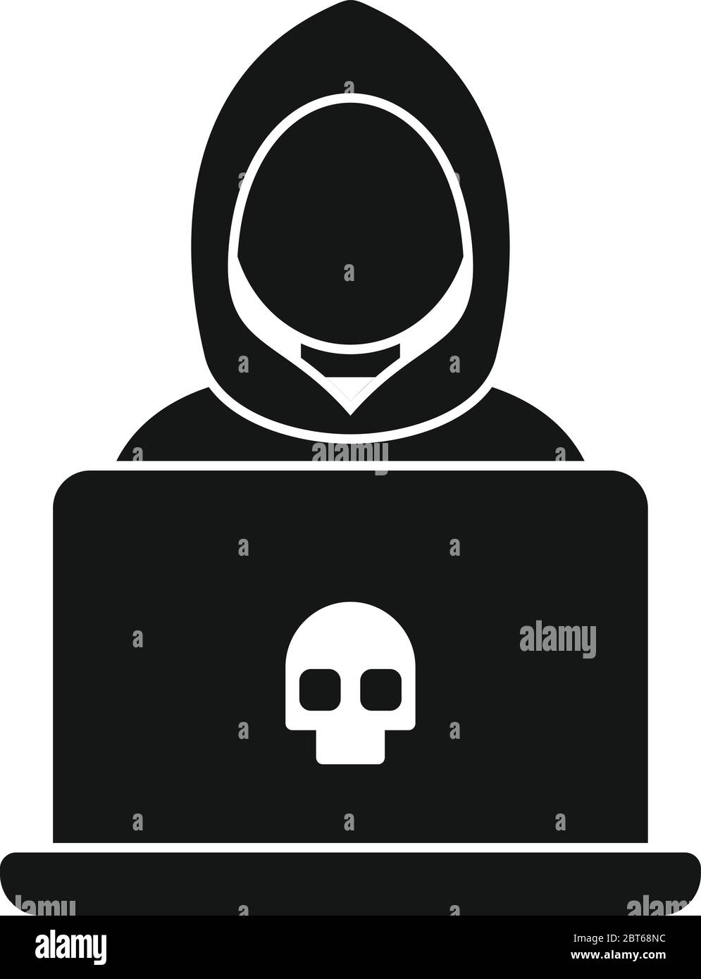 Hacker money laundering icon. Simple illustration of hacker money laundering vector icon for web ...