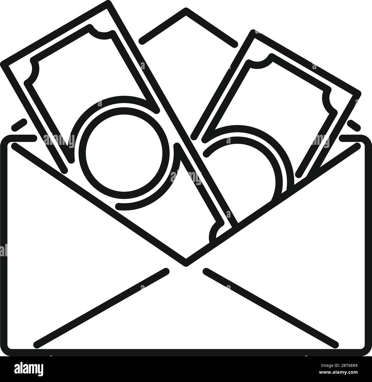 Mail wash money icon. Outline mail wash money vector icon for web ...