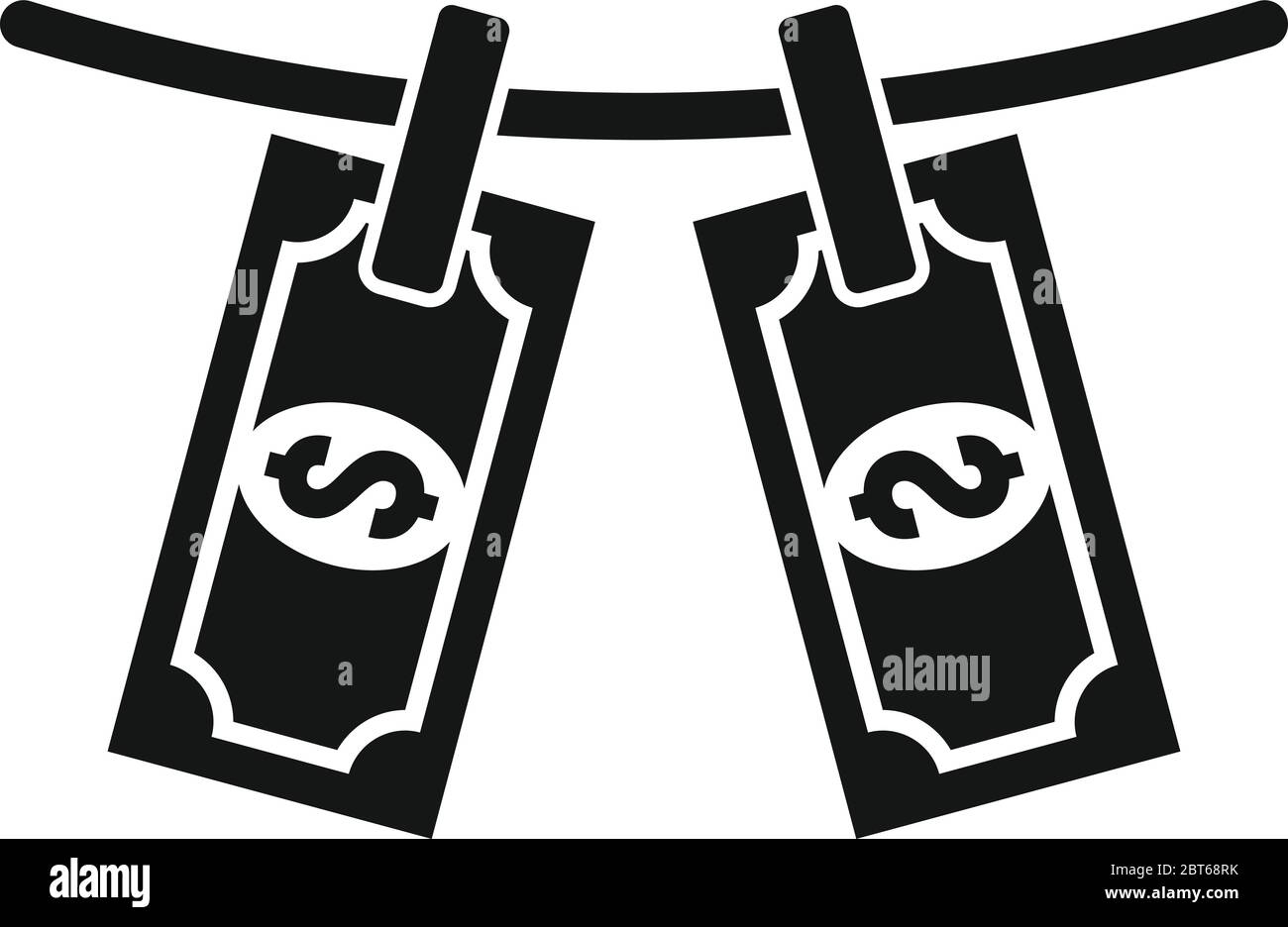 Money bancnote after wash icon. Simple illustration of money bancnote ...