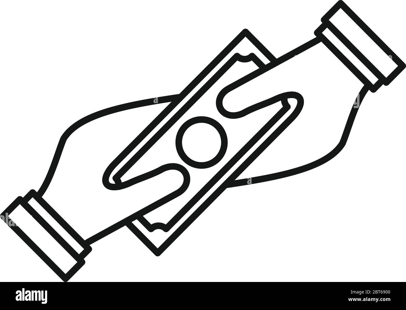 Take wash money icon. Outline take wash money vector icon for web ...