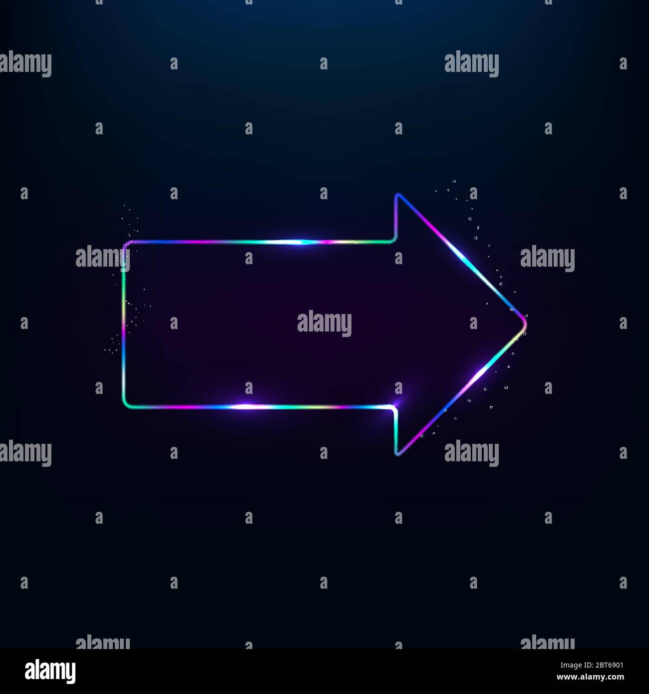 Blue neon icon up arrow Stock Vector Images - Alamy