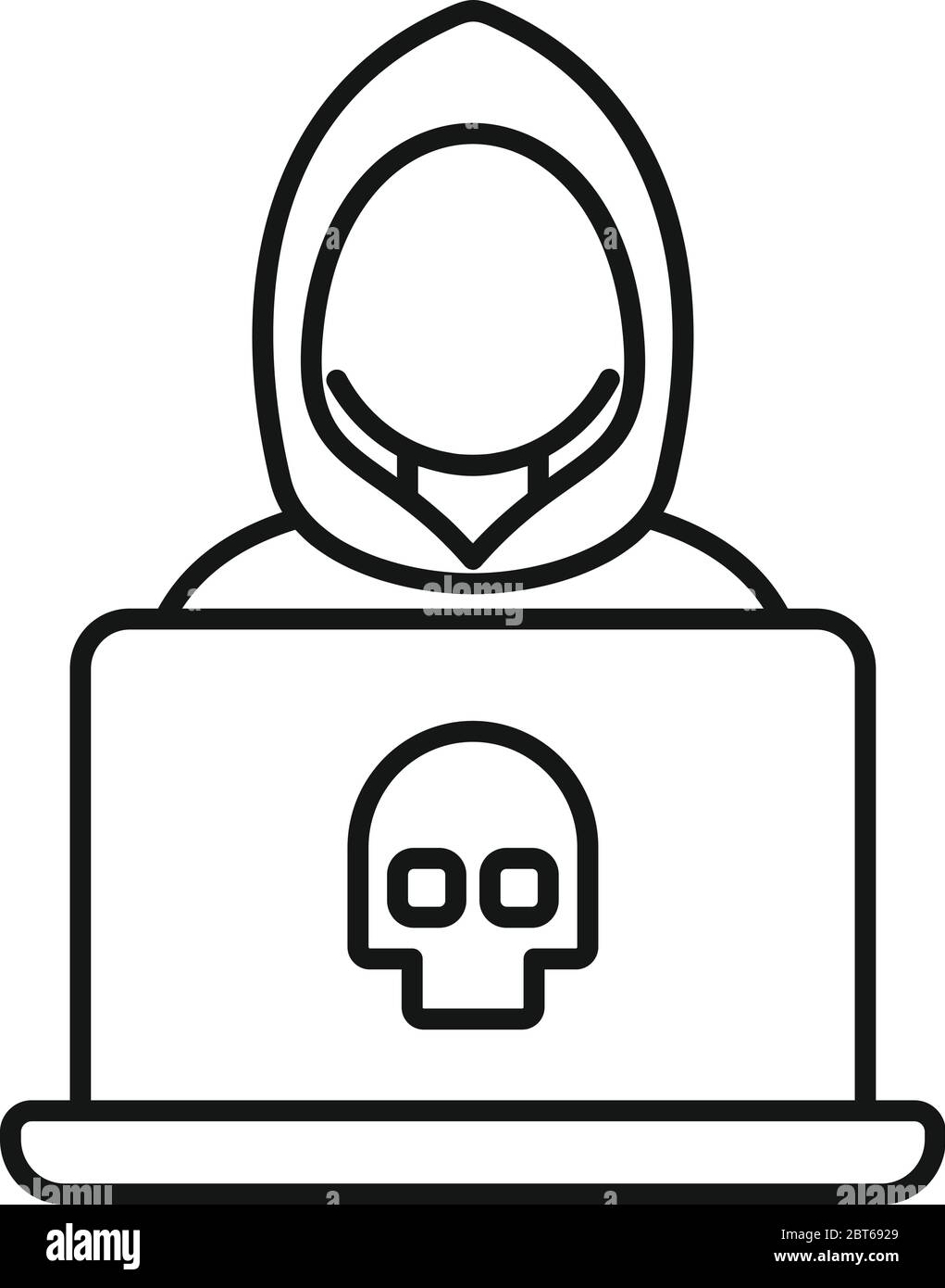 Hacker money laundering icon. Outline hacker money laundering vector icon for web design ...