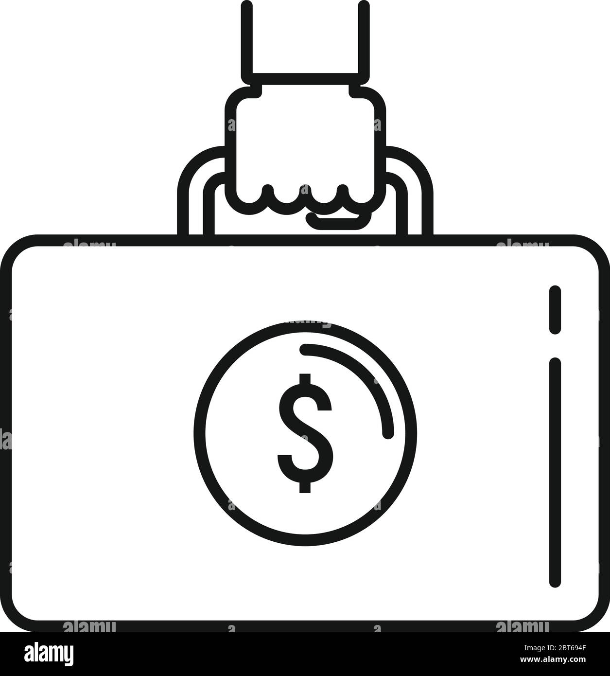 Hand bag money laundering icon. Outline hand bag money laundering ...