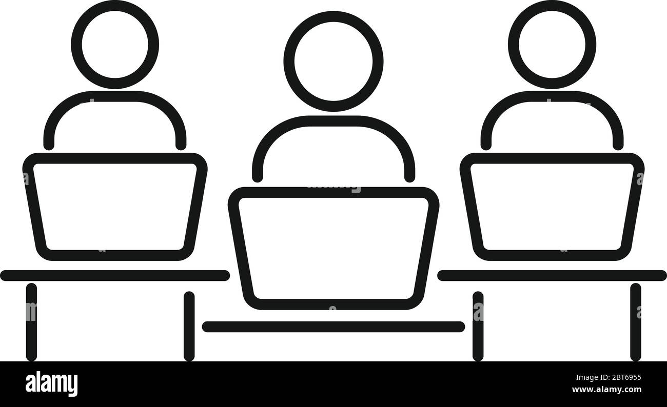 Collaboration icon. Outline collaboration vector icon for web design ...