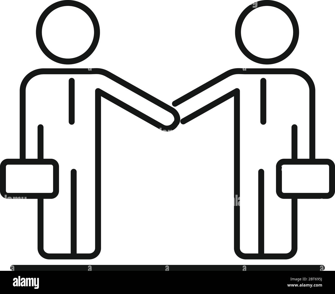 Businessmen collaboration icon. Outline businessmen collaboration ...