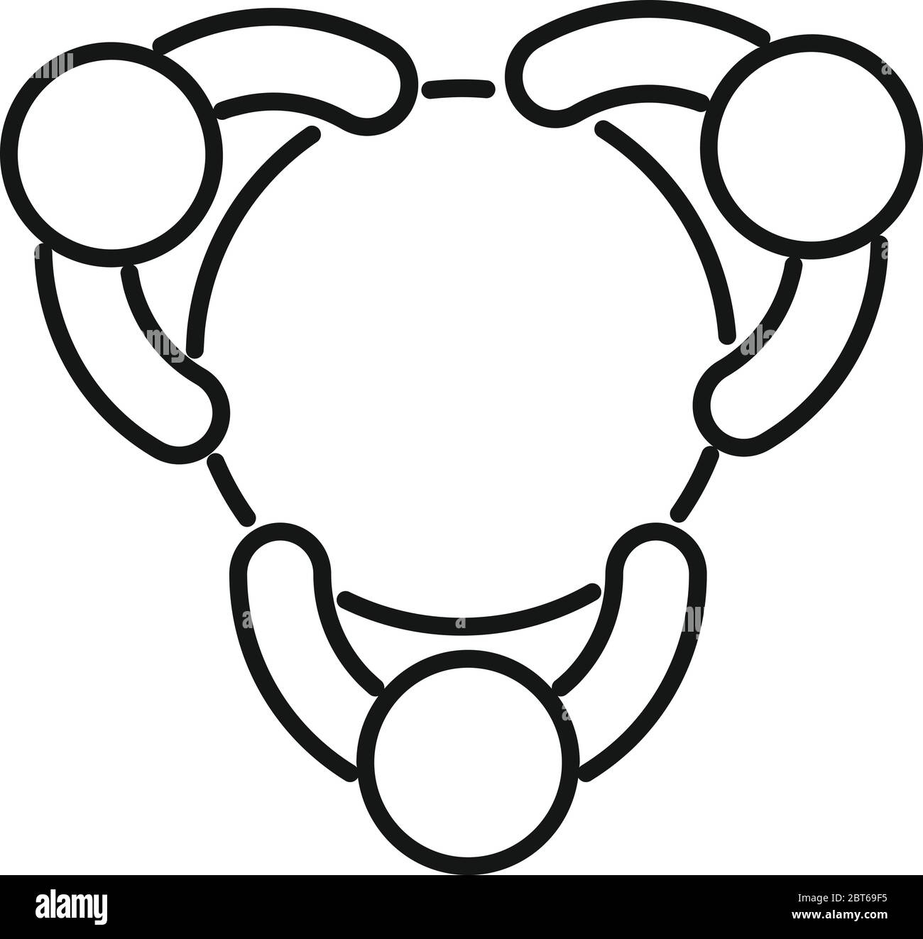 Team collaboration icon. Outline team collaboration vector icon for web ...