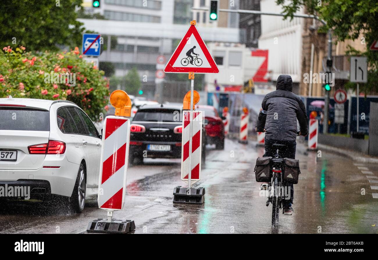 Temporary cycle paths hi-res stock photography and images - Alamy