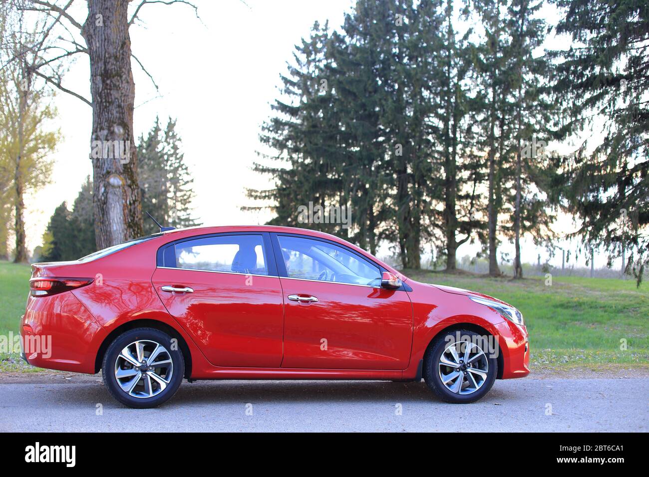 Red rally car hi-res stock photography and images - Alamy