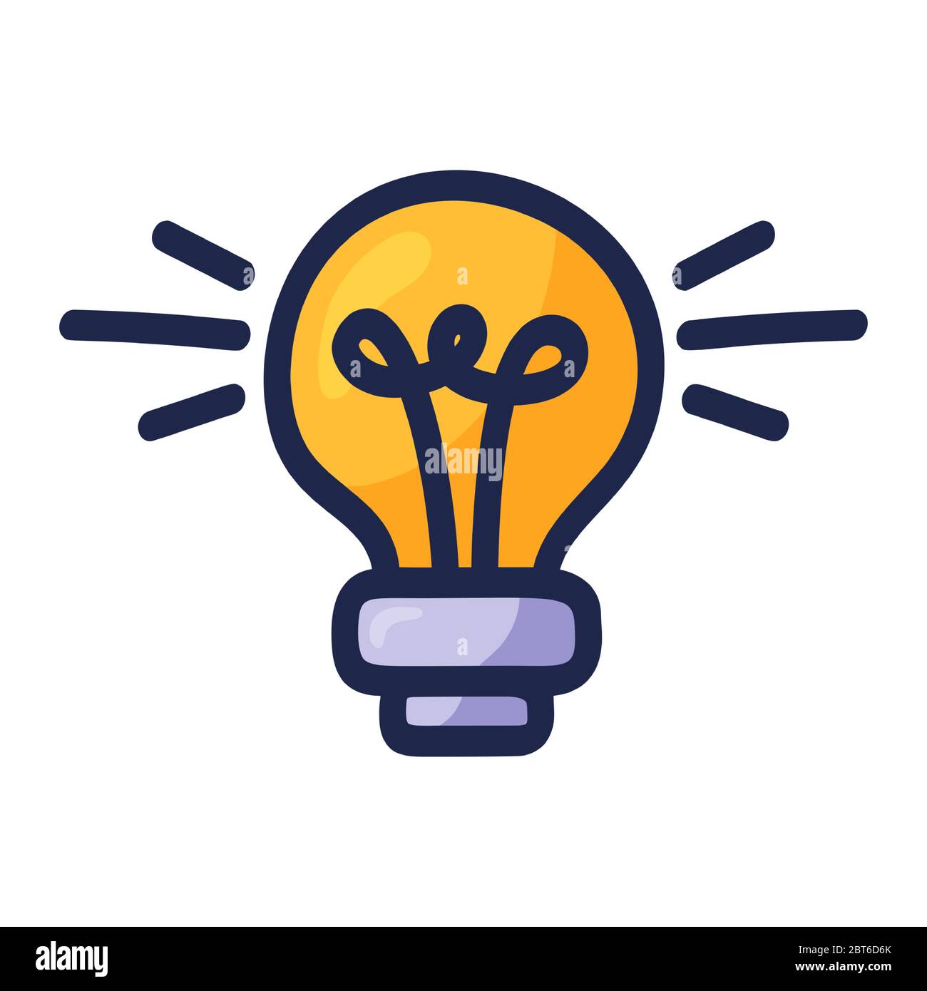 Light bulb cartoon doodle. Electric light, energy concept. Hand drawn vector illustration Stock ...