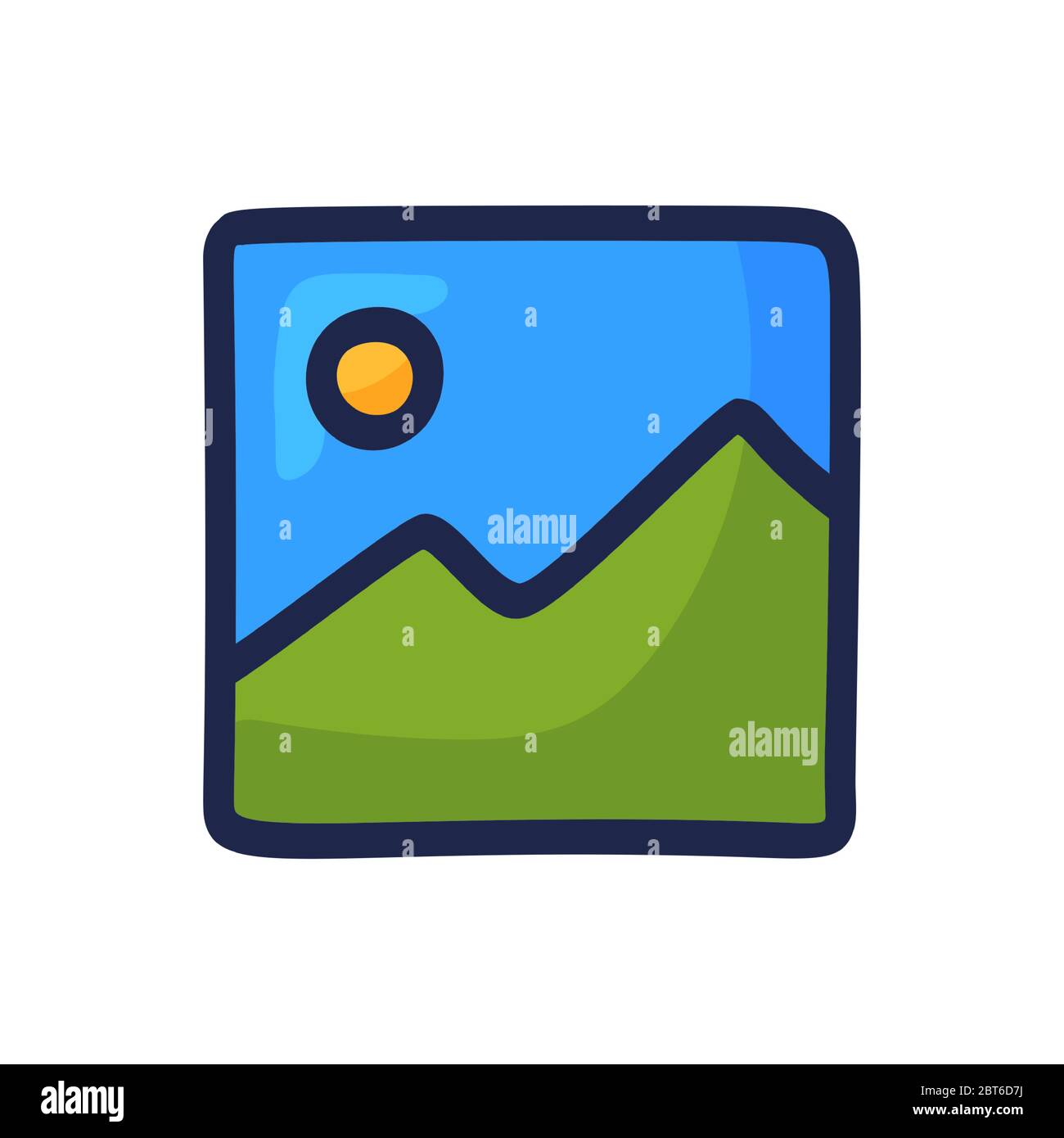 Hand drawn Vector illustration of a gallery picture. Cartoon Doodle and ...