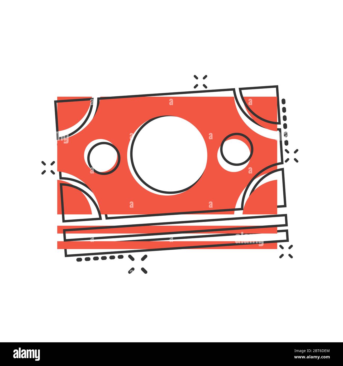 Dollar currency banknote icon in comic style. Dollar cash cartoon ...