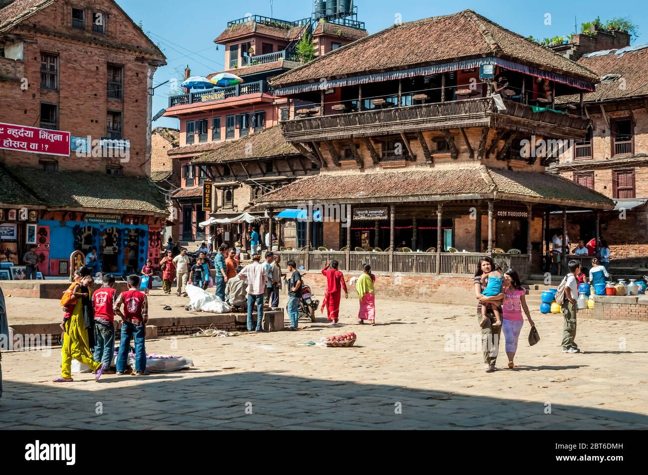Kathmandu-Bhaktapur. Colourful street scenes in the 17th century ...