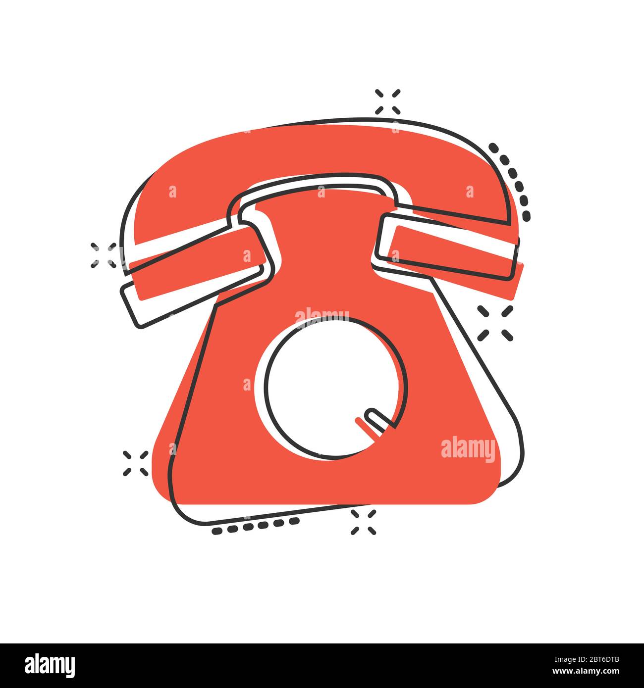 Mobile phone icon in comic style. Telephone talk cartoon vector ...