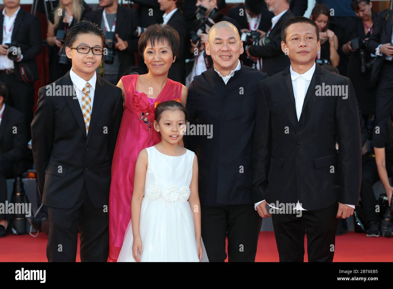 VENICE, ITALY - SEPTEMBER 07: Lee Kang-sheng, Ming Liang Tsai and Lee Yi-cheng, Lu Yi-ching and ...