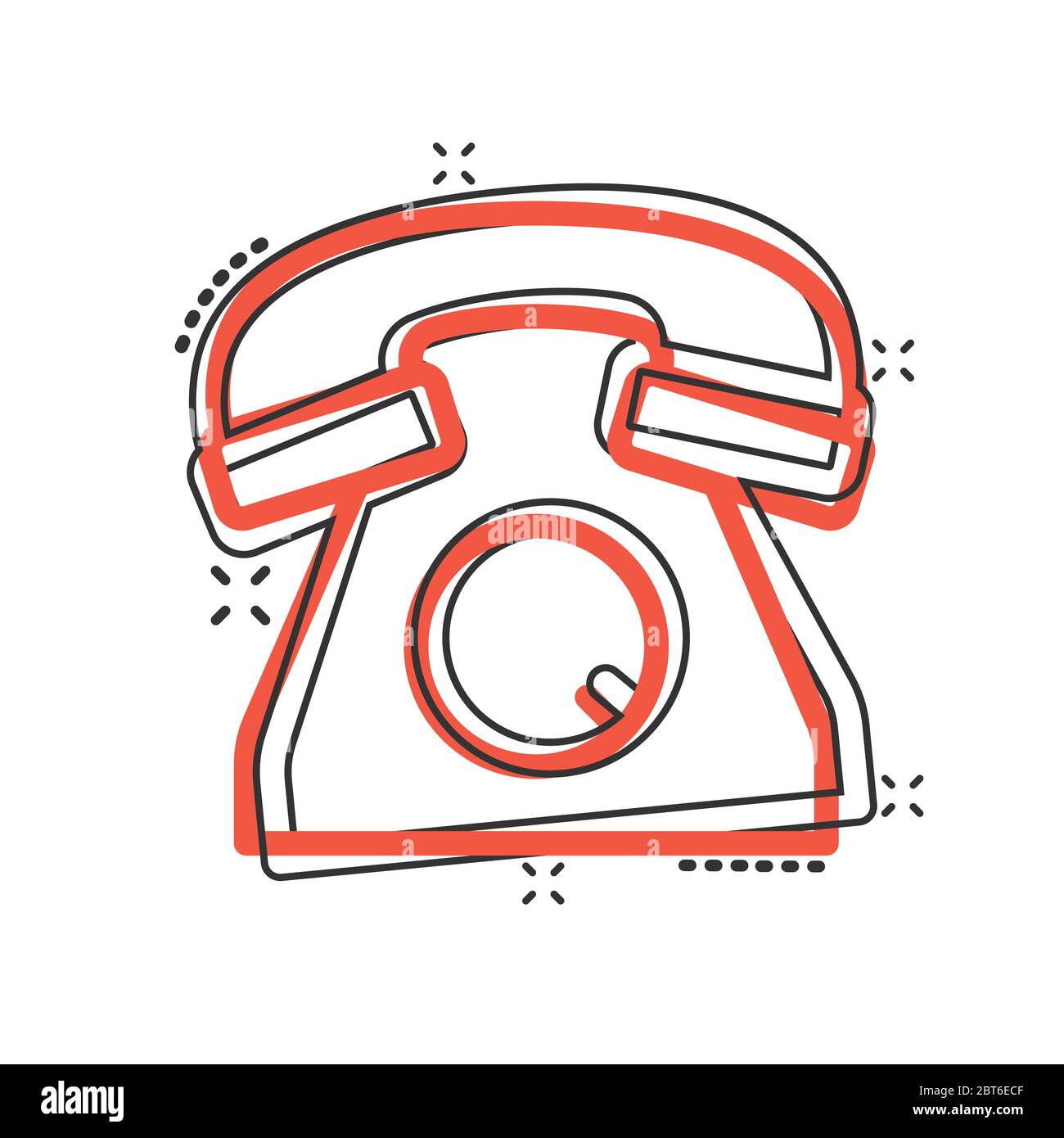Mobile phone icon in comic style. Telephone talk cartoon vector ...