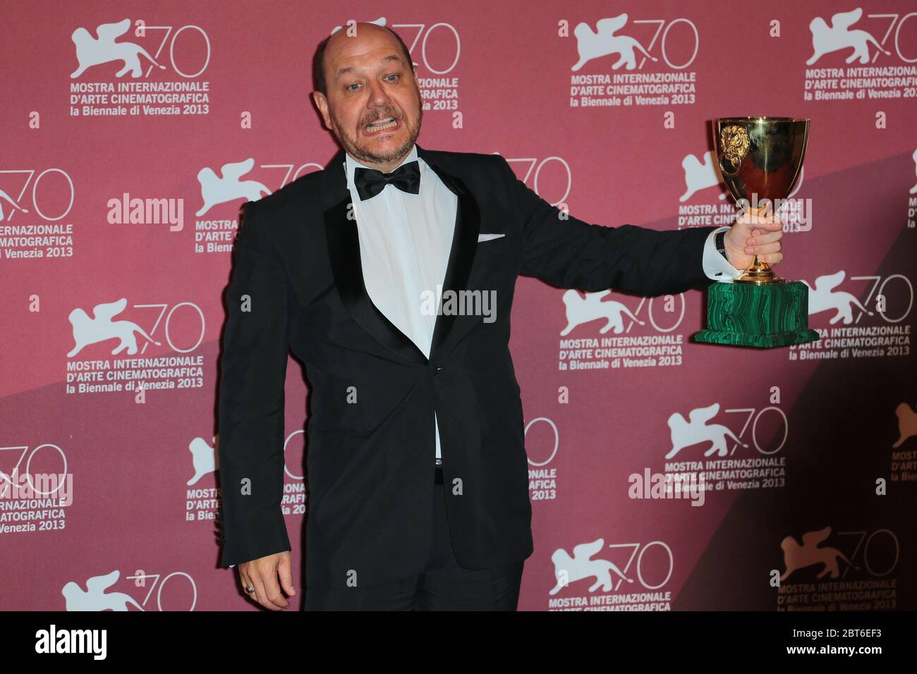 VENICE, ITALY - SEPTEMBER 07: Themis Panou poses with the Best Actor ...
