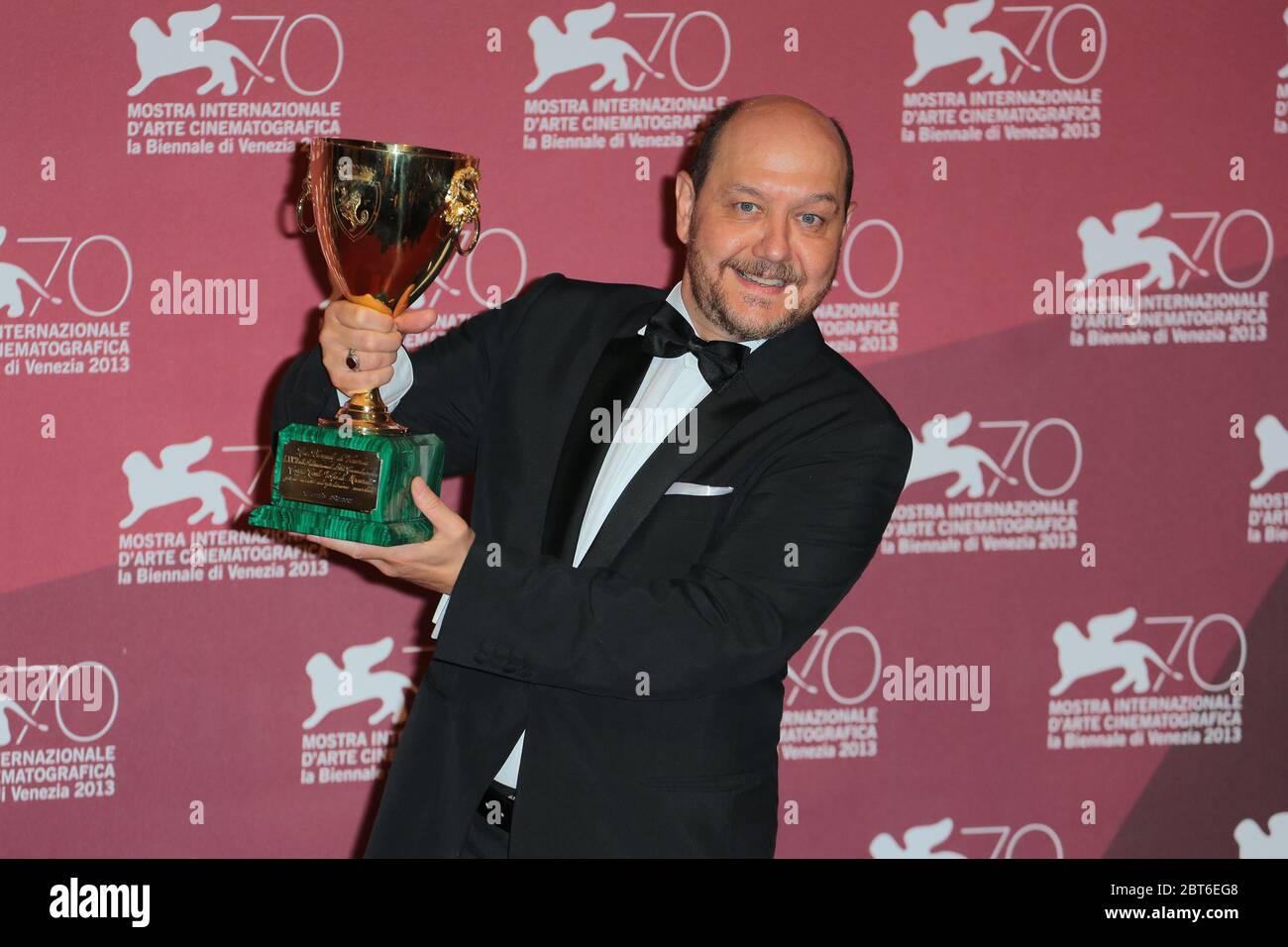 VENICE, ITALY - SEPTEMBER 07: Themis Panou poses with the Best Actor ...