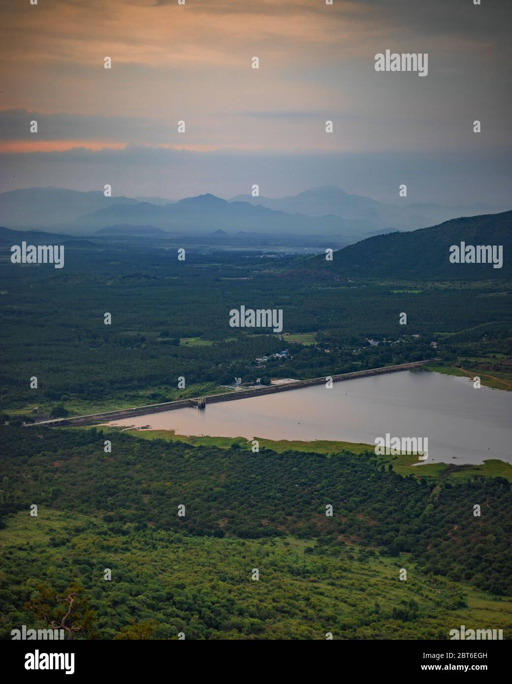 beautiful water dam top view, amazing landscape view, Tamilnadu, India ...