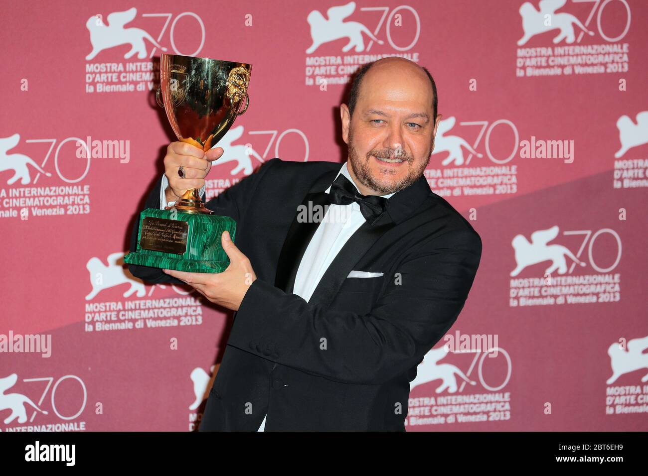 VENICE, ITALY - SEPTEMBER 07: Themis Panou poses with the Best Actor ...
