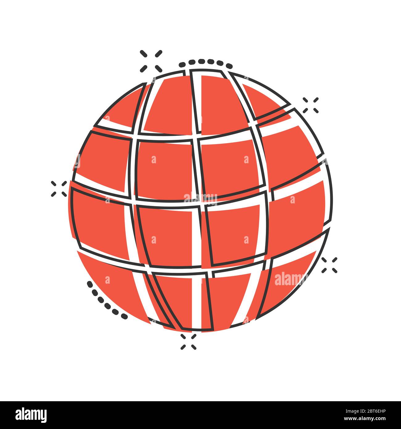 Earth planet icon in comic style. Globe geographic cartoon vector ...