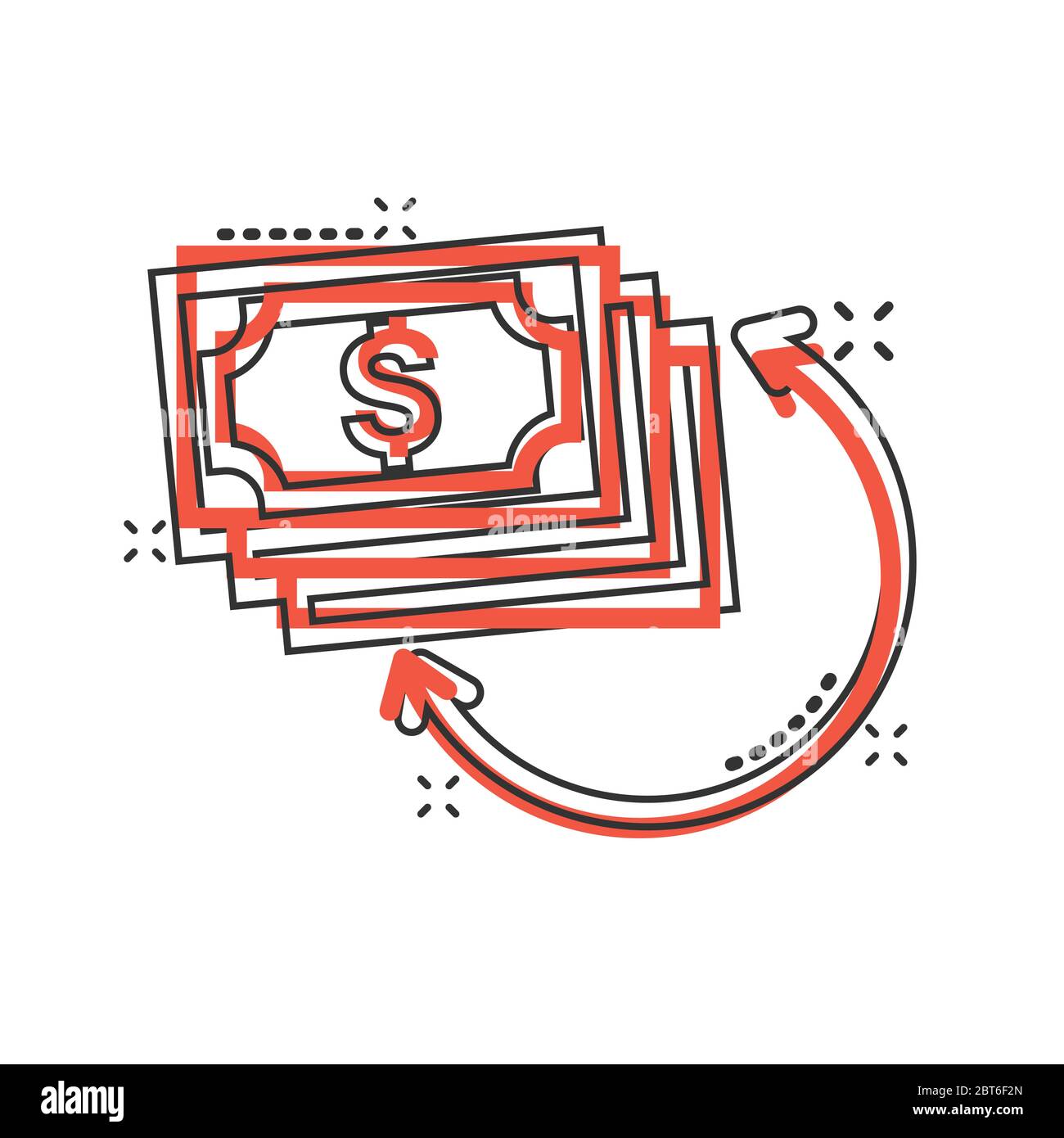 Income rate increase icon in comic style. Finance performance cartoon ...