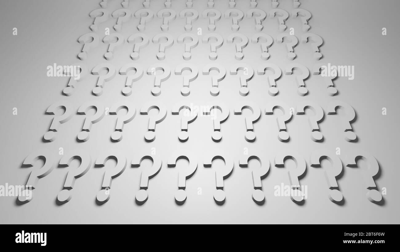 Question marks 3d rendering high hi-res stock photography and images ...