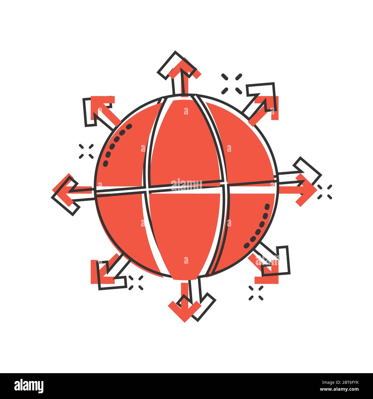 Earth planet icon in comic style. Globe geographic cartoon vector ...