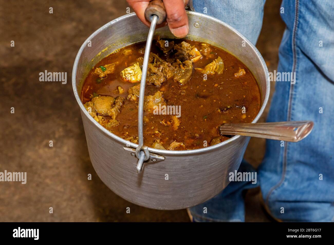 Ready to serve Nepalese Indian Style Mutton Curry with Gravy and with ...
