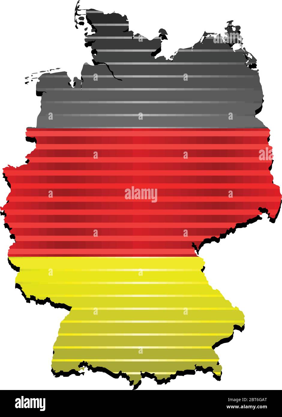 Shiny map of the Germany - Illustration, Three Dimensional Map of ...