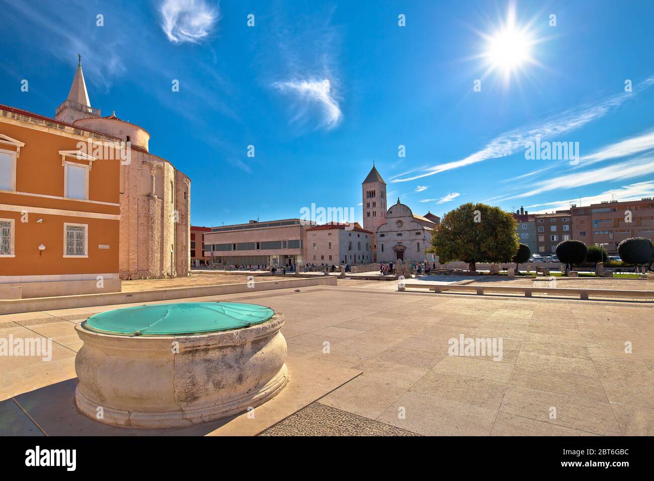 Zadar. Historic Forum square in Zadar landmarks view, Dalmatia region ...