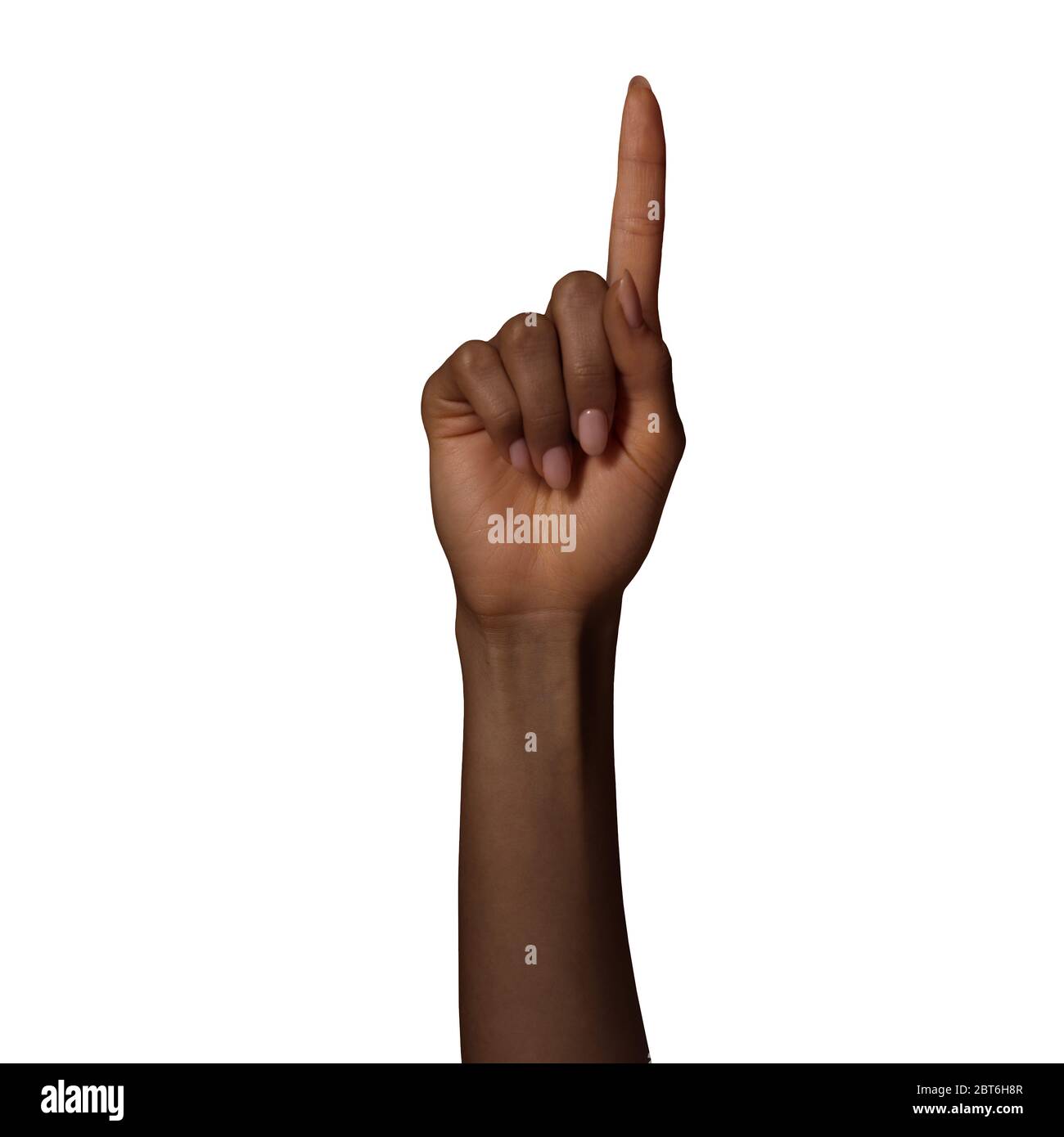 Hand showing black symbol manual language Stock Photo - Alamy